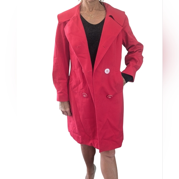 Doncaster | Jackets & Coats | Vintage Red Doncaster Trench Coat Womens ...